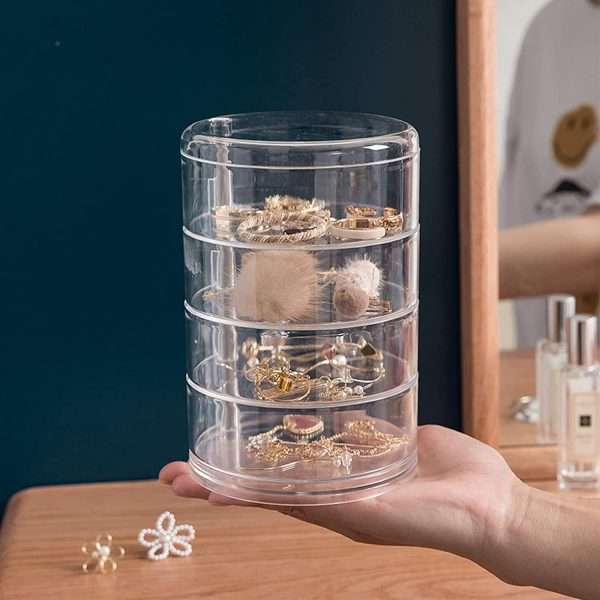 Transparent Rotating Jewellery Box
