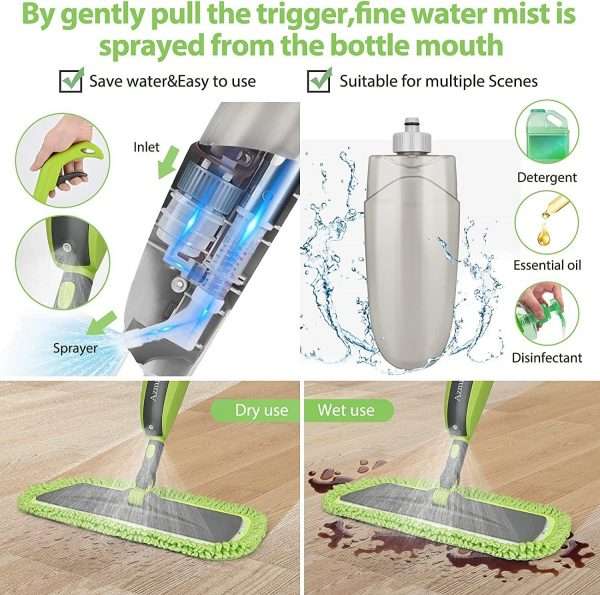 360 Rotating Spray Mop